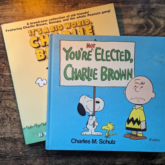 Other | 2pk Charlie Brown Books Youre Not Elected Hc And Its A Big ...
